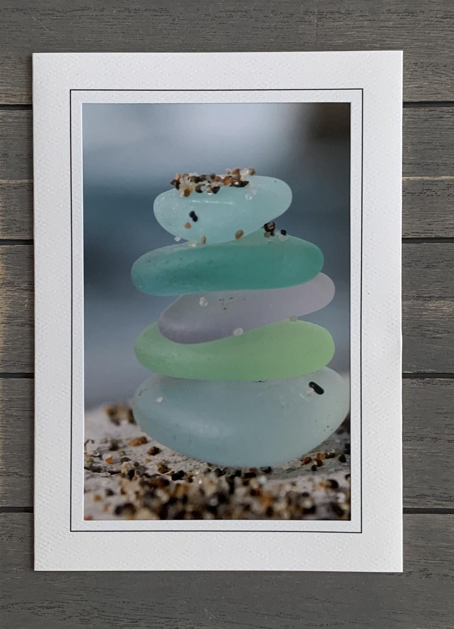 Sea Glass Card, Photograph Greeting Card, Handmade Note Card ...