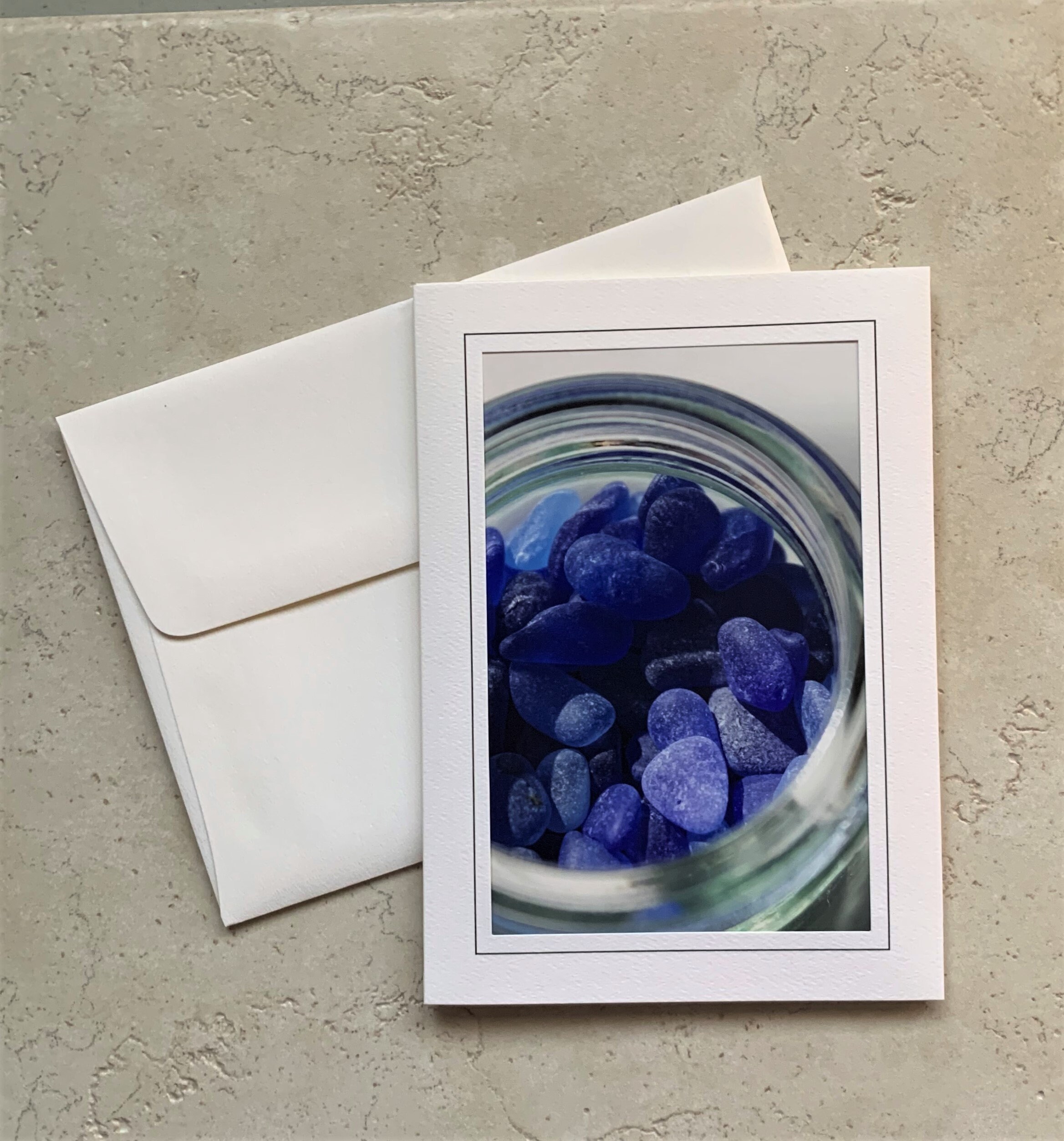 Sea Glass Card Photo Greeting Card Handmade Card Photograph - Etsy