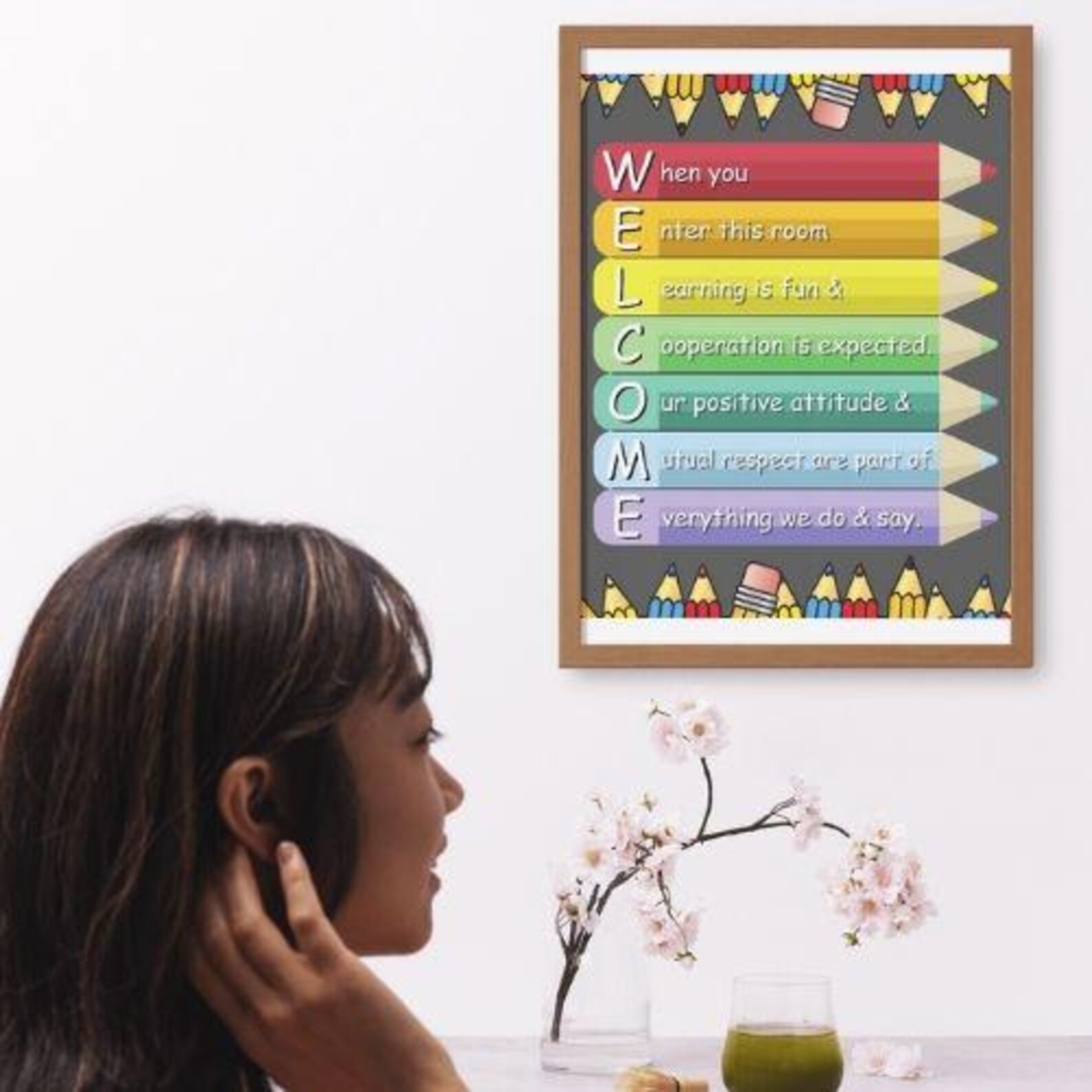 Colorful WELCOME Classroom Poster – Positive Rules Sign – Printable ...