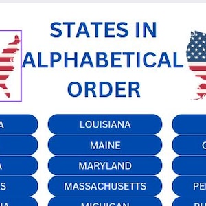 States in Alphabetical Order – Learn the States Song Printable ...