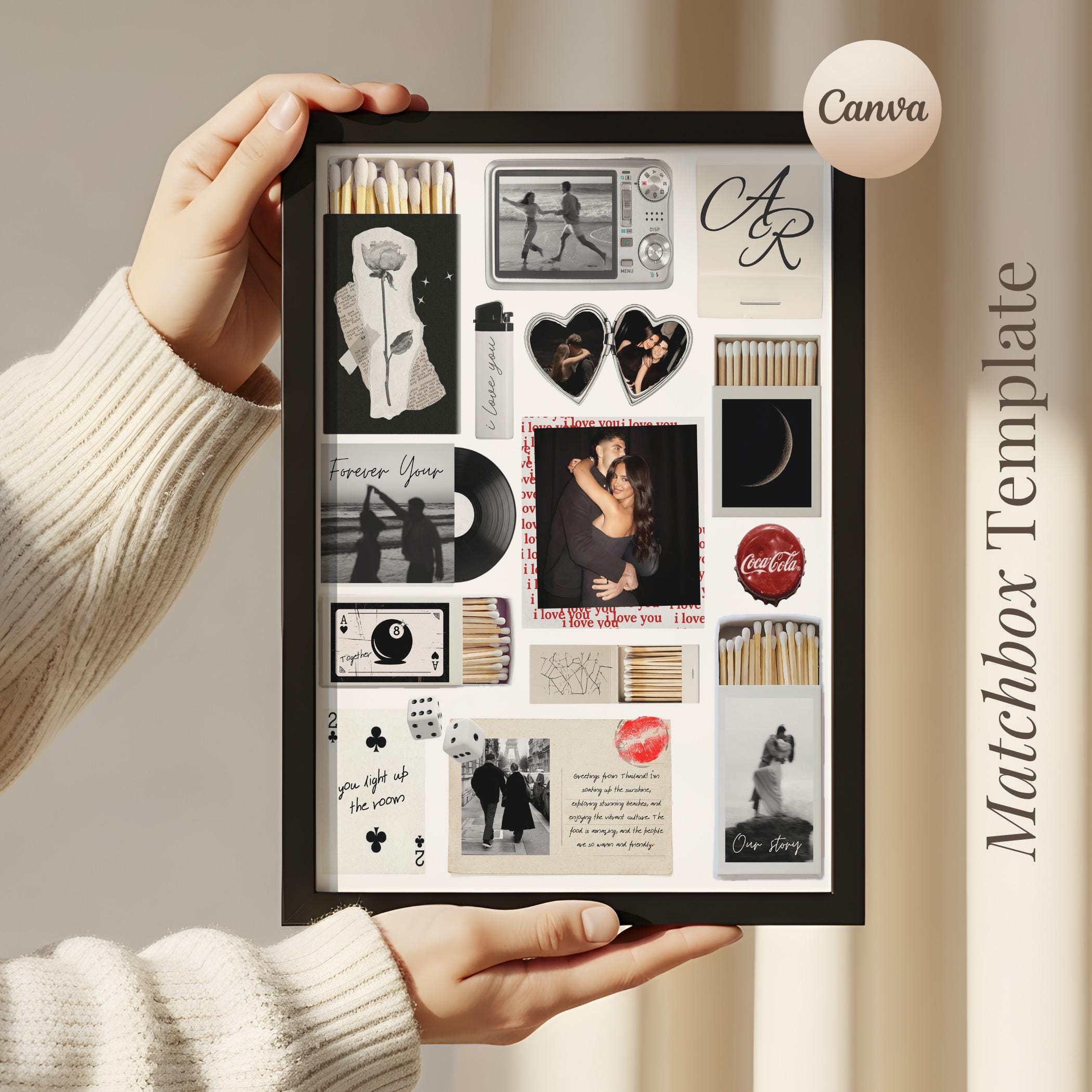 Matchbook Poster Template | Blank Matchbook Template | Custom Matchbox ...