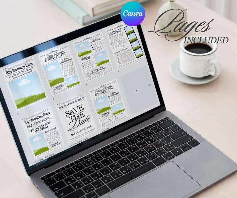 Editable Birthday Newspaper Template - Personalized Keepsake (digital ...