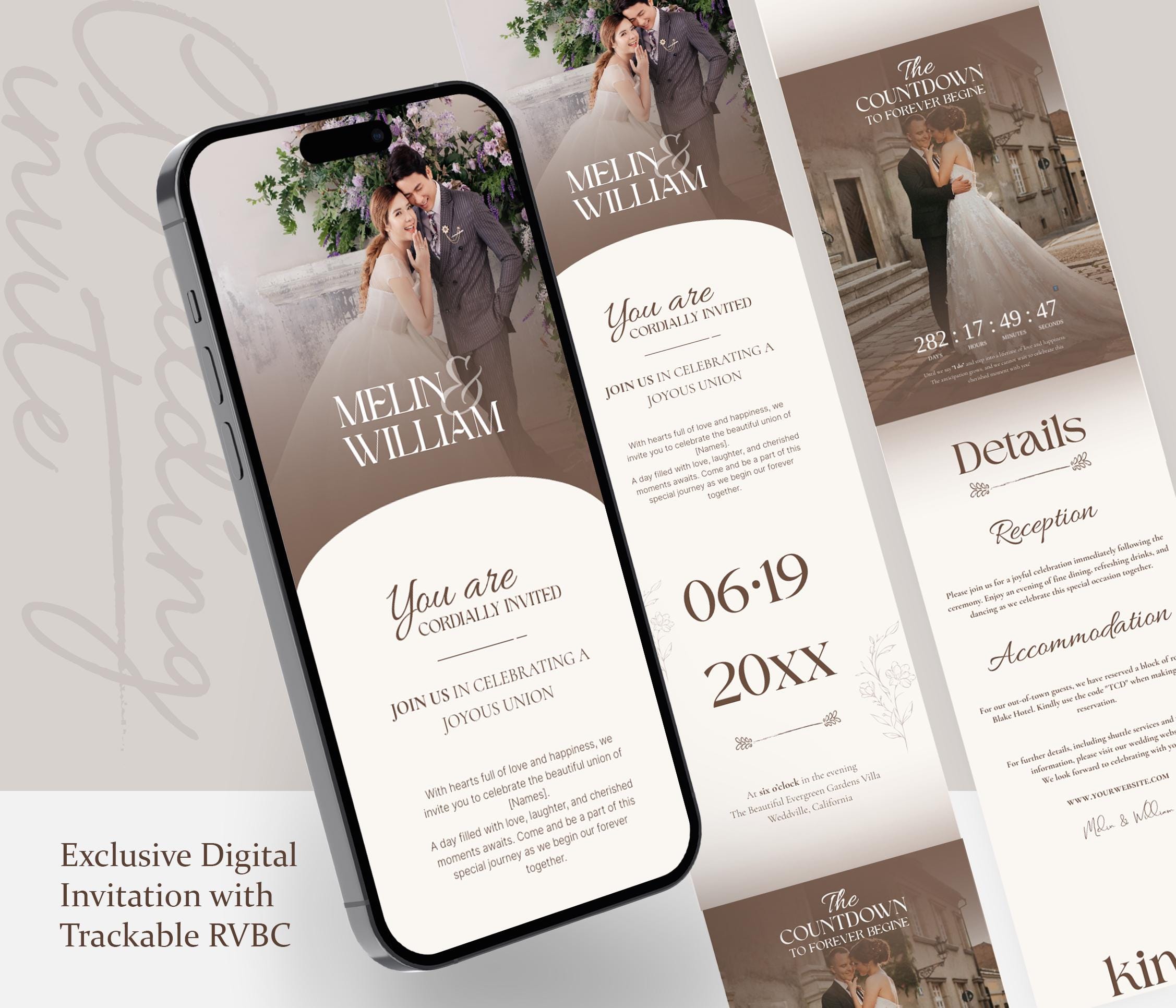 Digital Wedding Invitation Website: Trackable RSVP, Online Registry ...