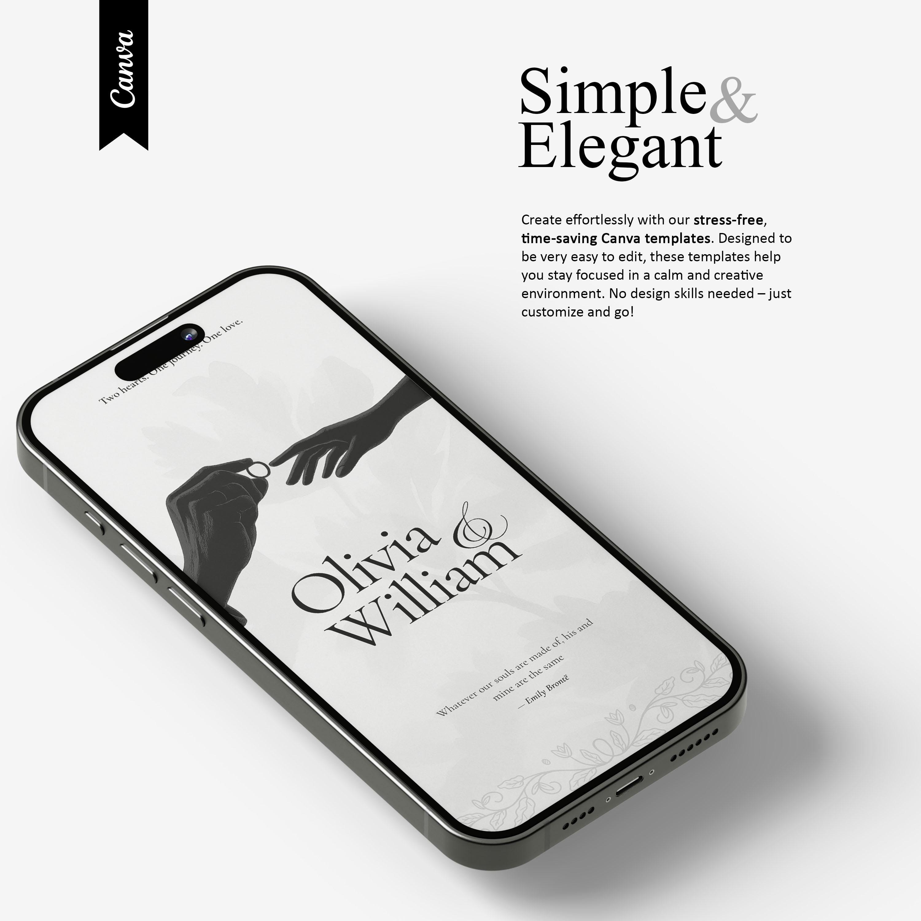 Animated Wedding Invitation Video Template | Editable Canva Evite | Mobile Digital Invite With ...