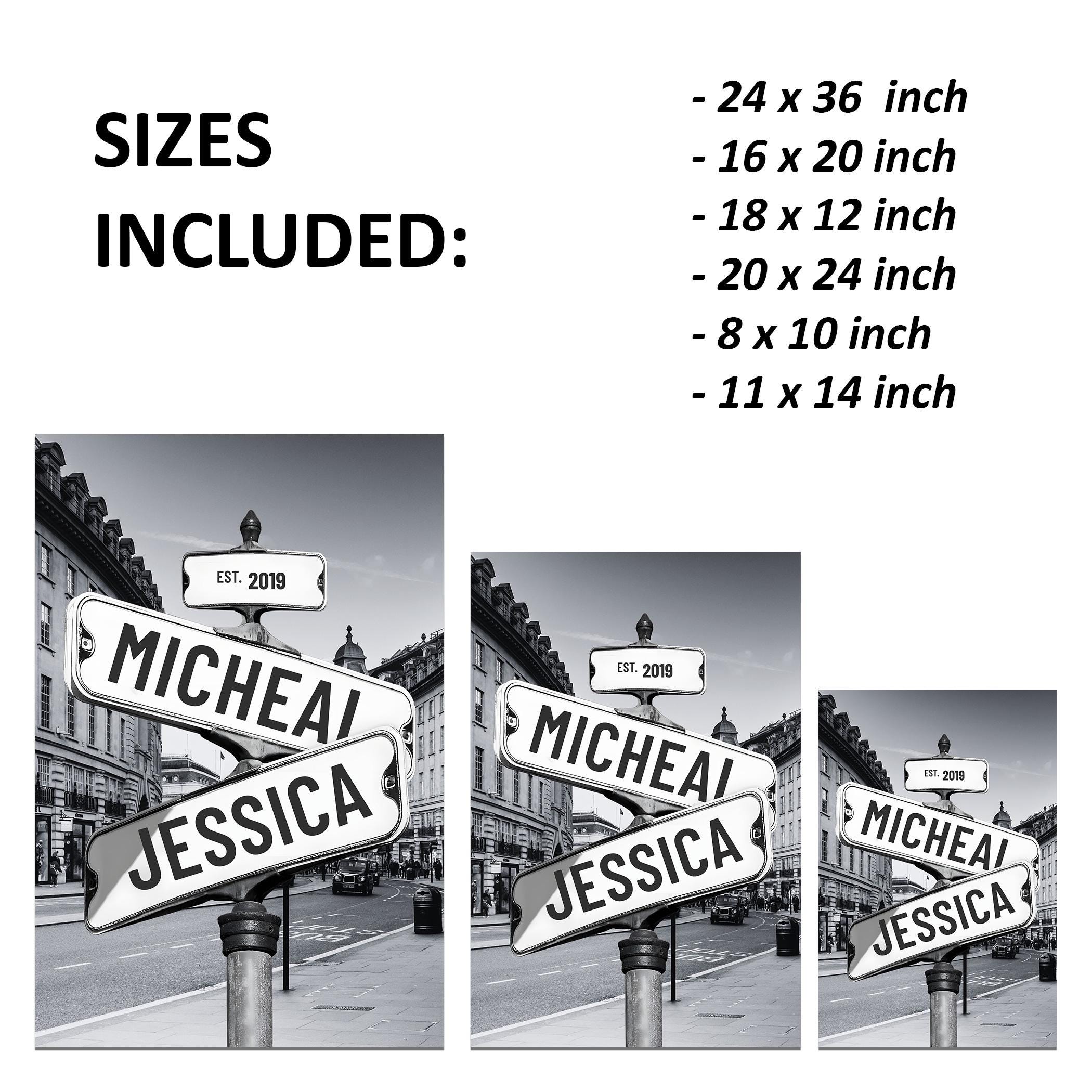 Editable Street Sign With Names Template— Digital Download Wedding ...
