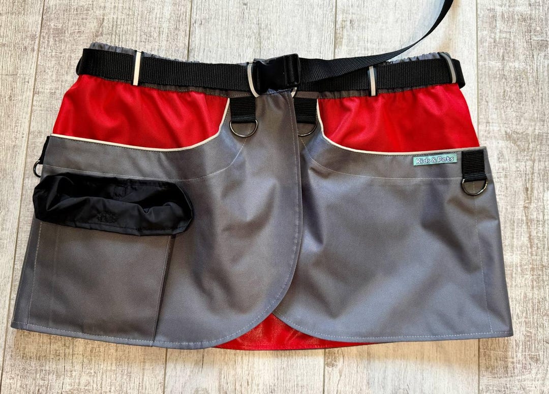 Red and Gray Skirt for Dog Training, Apron for Training and Walking ...