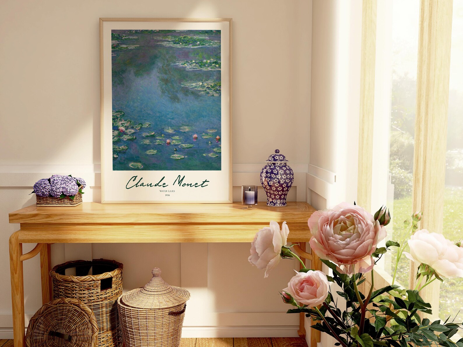 Claude Monet Print, Monet Wall Art, Monet Water Lilies, Farmhouse Decor ...