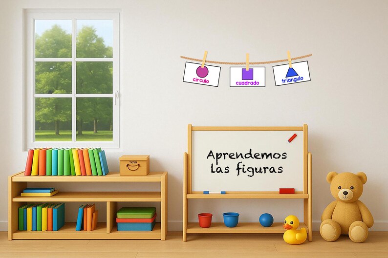 Tarjetas Figuras 2D Imprimible | Lámina Educativa Infantil | Decoración ...