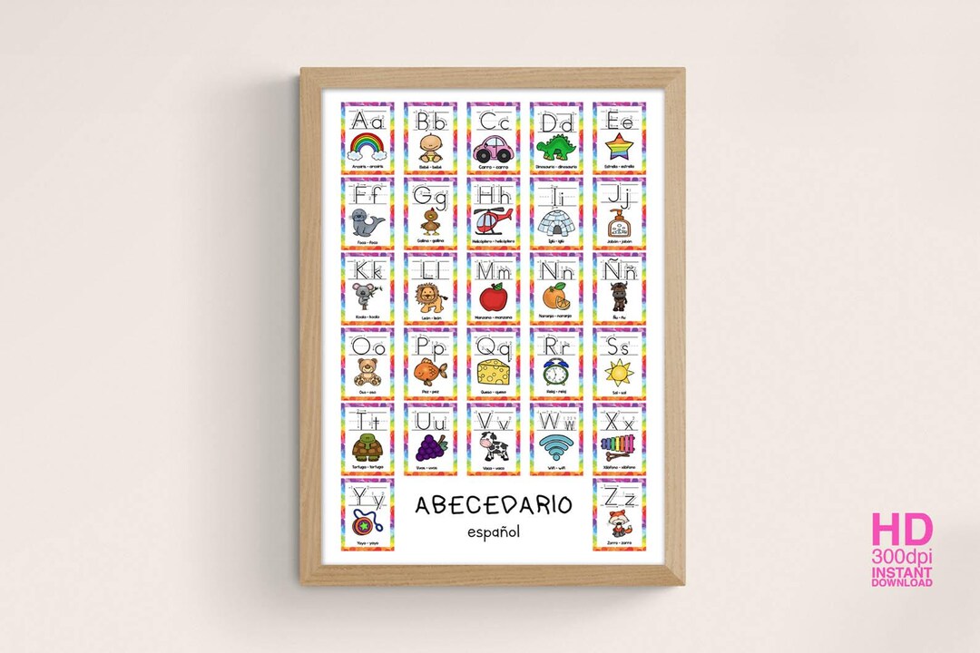 Spanish Alphabet Poster | Alphabet Poster | Printable for Preschool ...