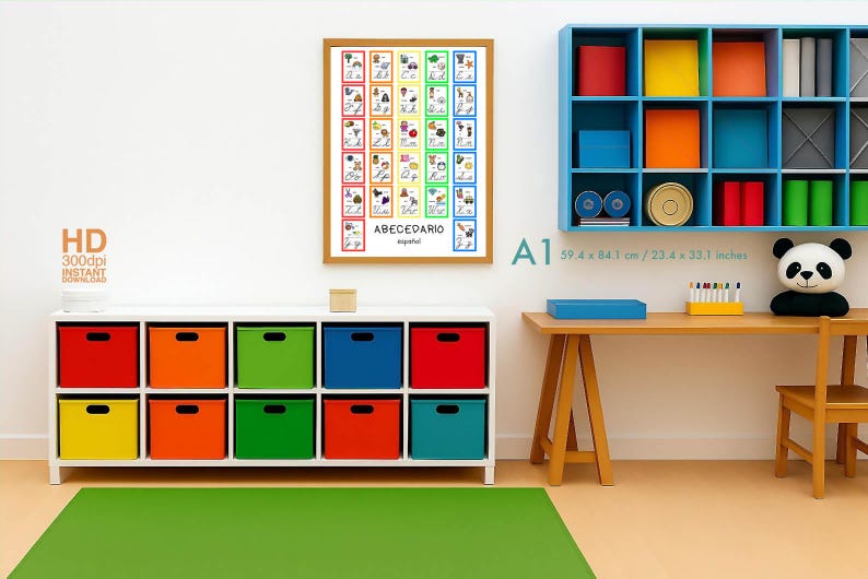 Spanish Alphabet Poster | Printable Alphabet for Preschool and Home ...