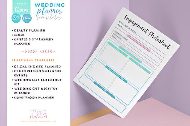 2026 Wedding Planner, Digital Budget Planner, Canva Template - Etsy UK