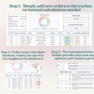 Client Tracker Pro | Automated Order & Sales Tracking Spreadsheet ...