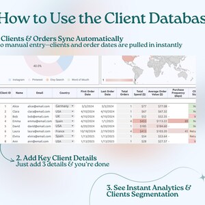 Client Tracker Pro | Automated Order & Sales Tracking Spreadsheet | Google Sheets Business ...