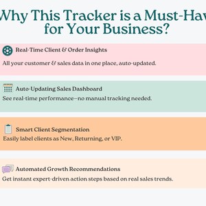 Client Tracker Pro | Automated Order & Sales Tracking Spreadsheet ...