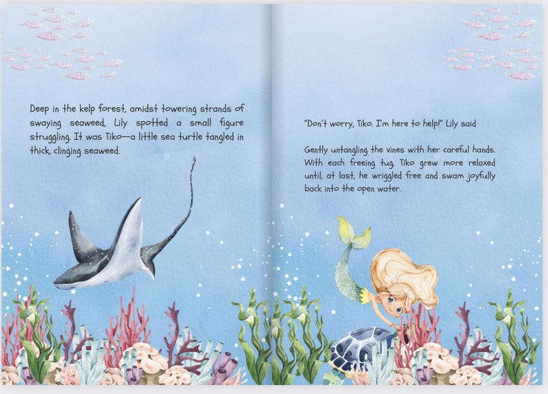Magical Mermaid Adventure Book: Personalized Ocean Story for Kids - Etsy