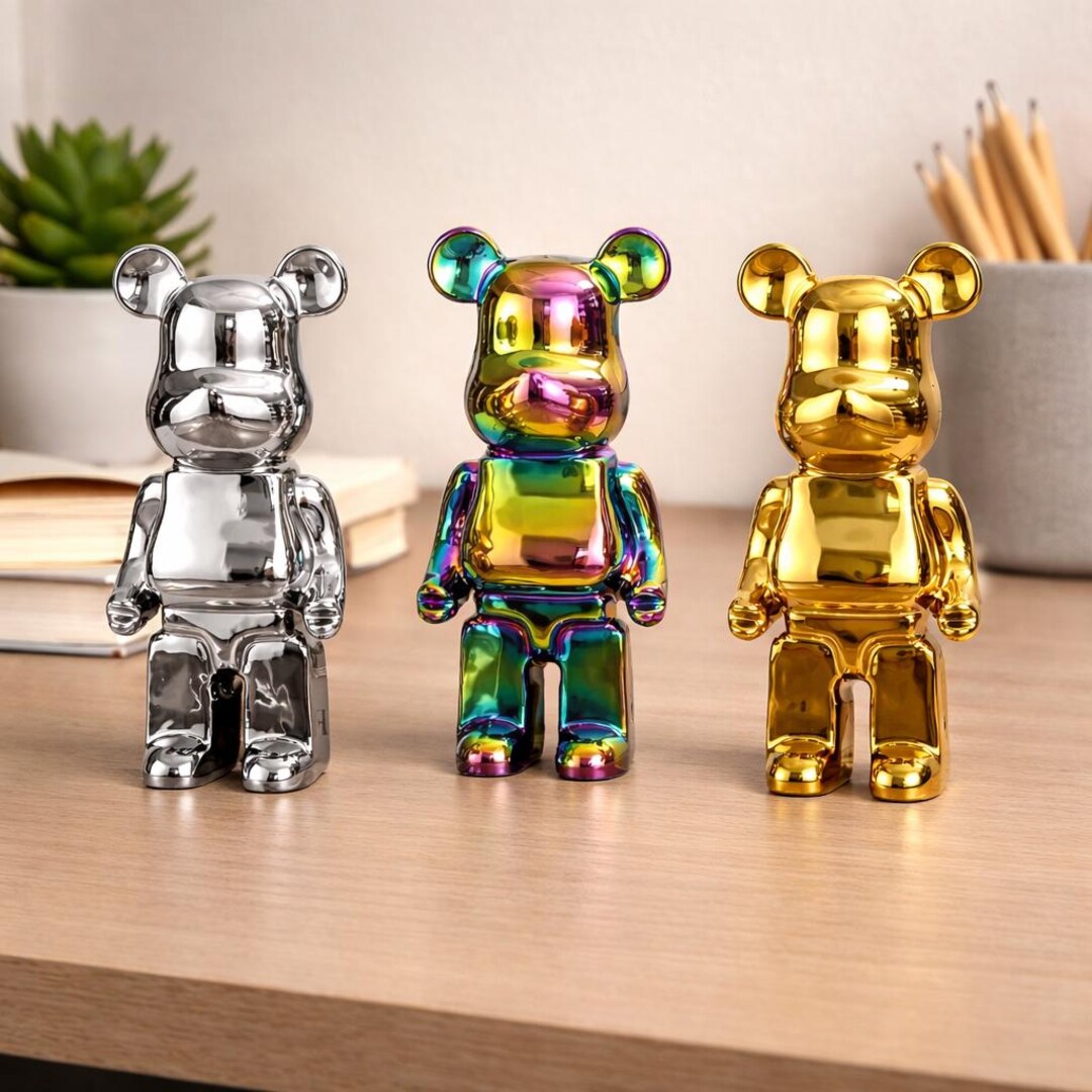 Modern Bear Replica Figurine, Designer Bear Statue for Shelf Desk Decor ...