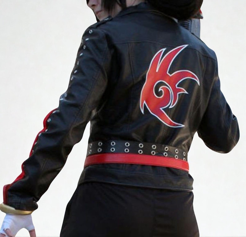 Handmade Shadow Cosplay Jacket | Black Leather Shadow the Hedgehog Coat ...
