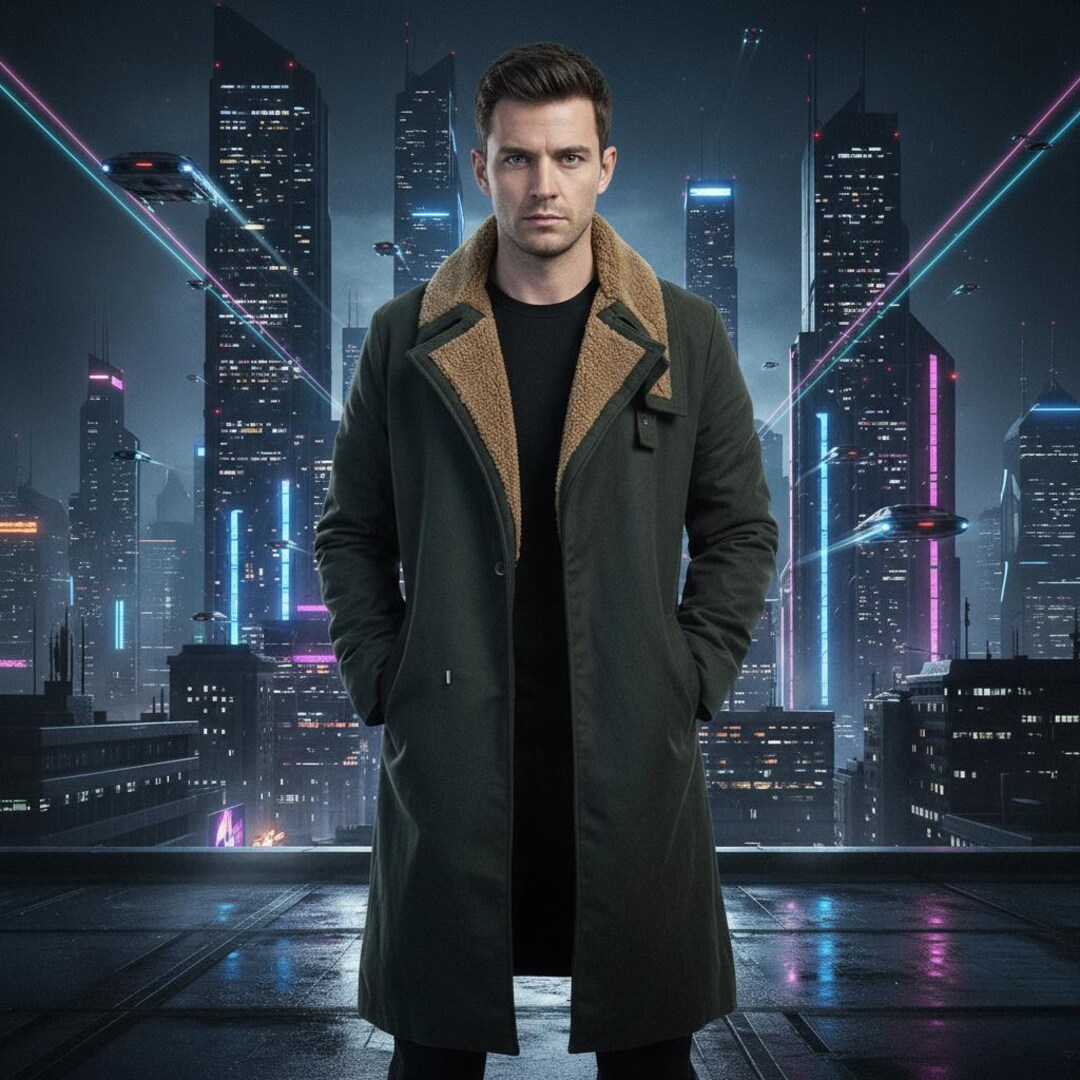 Blade Runner Trench Coat – Men’s Black Cotton Long Coat | Movie ...