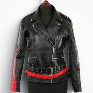 Handmade Shadow Cosplay Jacket | Black Leather Shadow the Hedgehog Coat ...