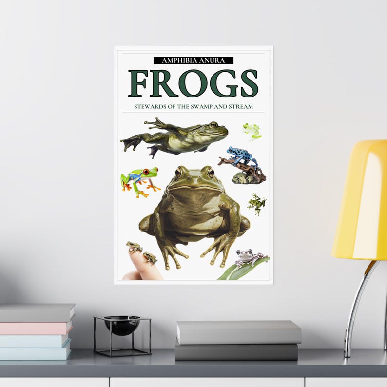 FROGS Poster: Tree Frogs, Toads, and Amphibians Wall Art. Wildlife ...