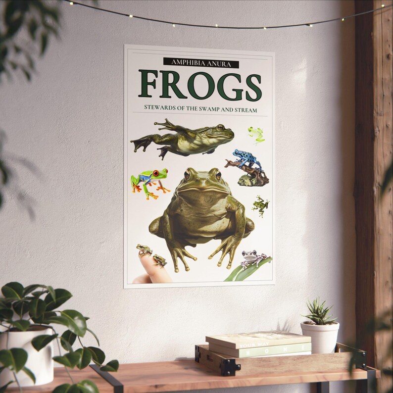 FROGS Poster: Tree Frogs, Toads, and Amphibians Wall Art. Wildlife ...