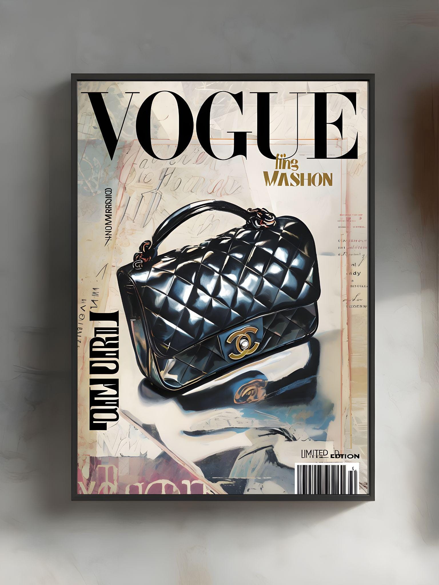 Set of 5 Vintage Vogue Posters, Fashion Wall Prints, Trendy Wall Art ...