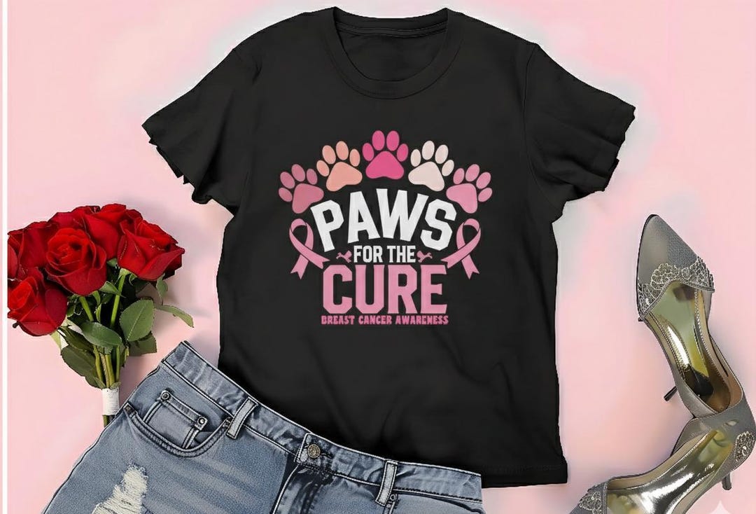 Paws for the Cure PNG , Breast Cancer Awareness Sublimation Design ...