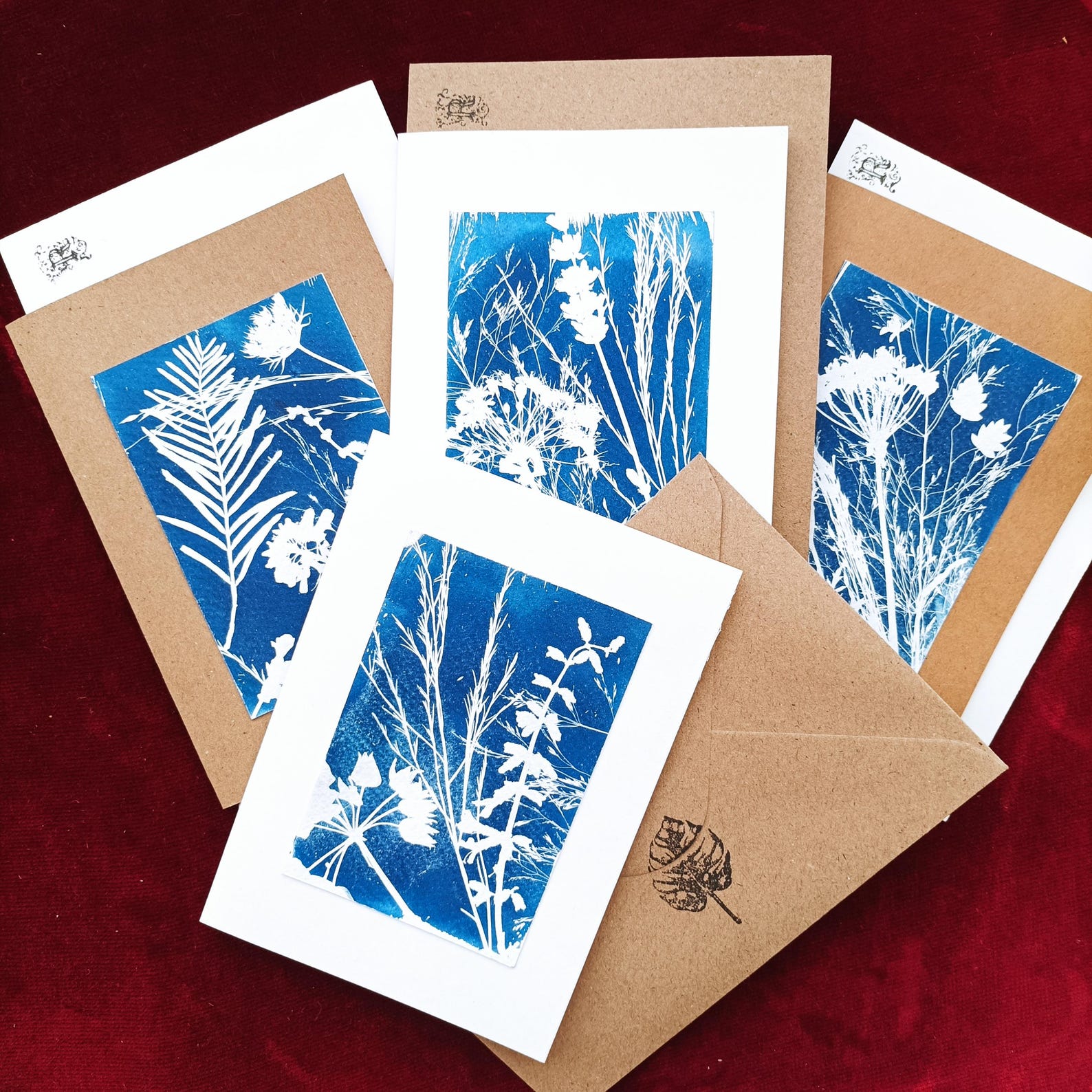 Cyanotype Celebration Card, Cyanotype Greetings Card, Vintage Gift Card ...