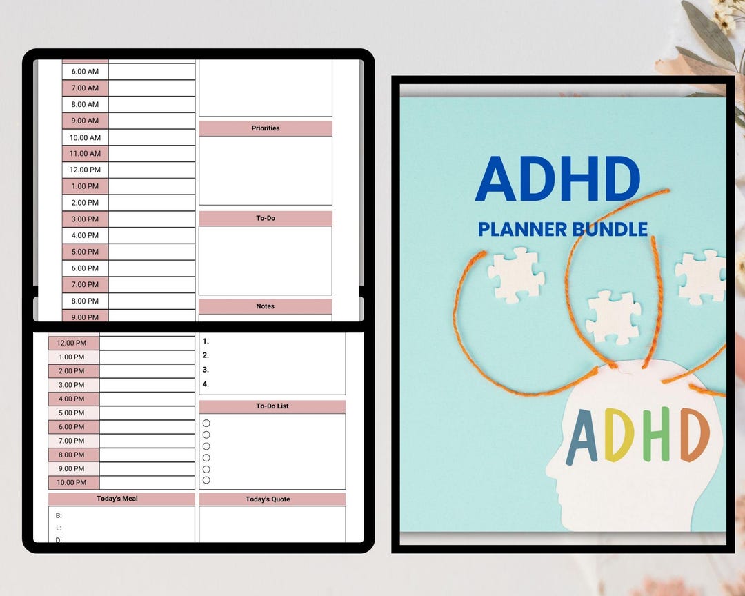 2025-2026 Mega ADHD Planner Bundle Printable ADHD Planner, Focus ...