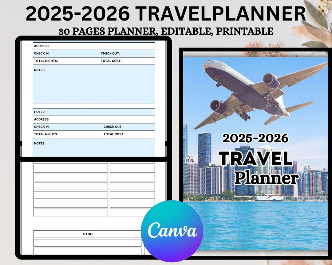 Ultimate Travel Planner | Itinerary Organizer, Budget Tracker, Packing ...