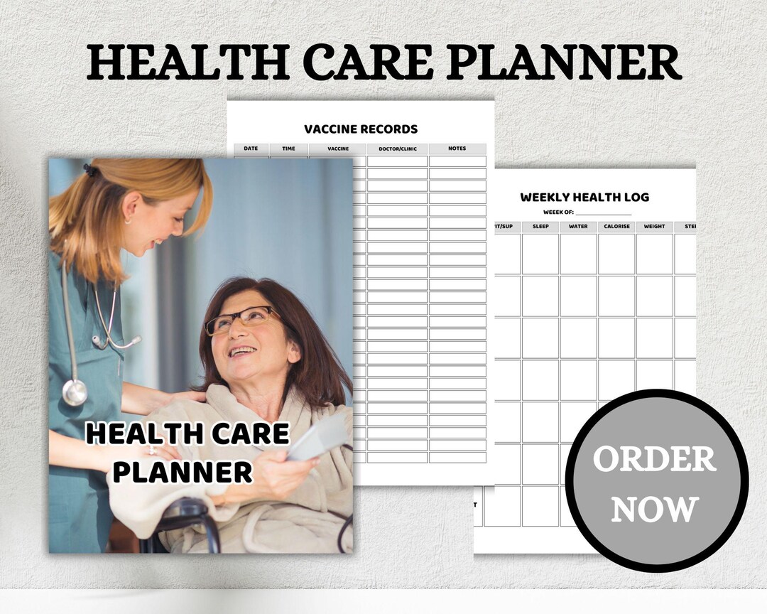 2025-2026 Health Care Planner - Printable Health Journal, Doctor ...