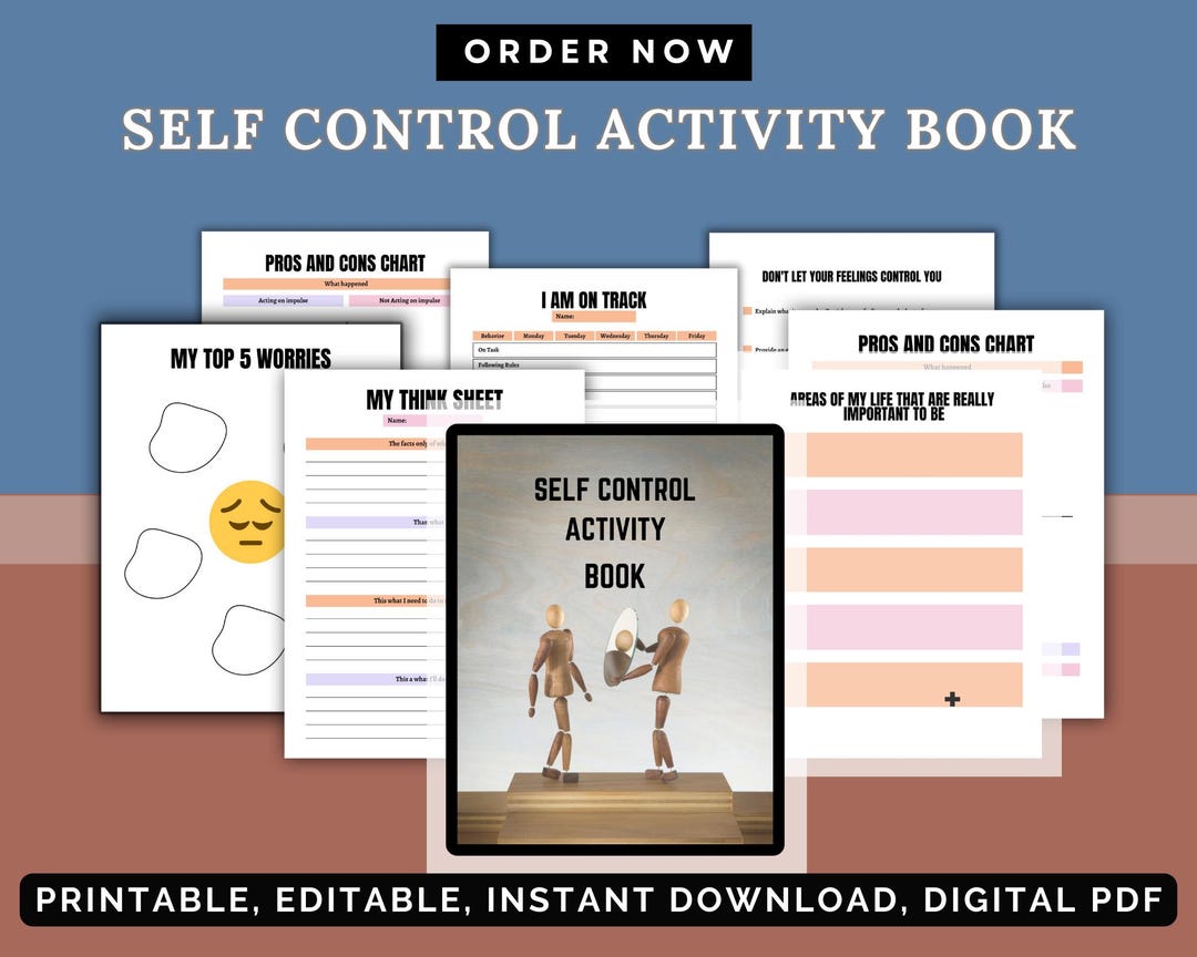 Self Control Activity Book Build Emotional Strength, Develop Patience ...