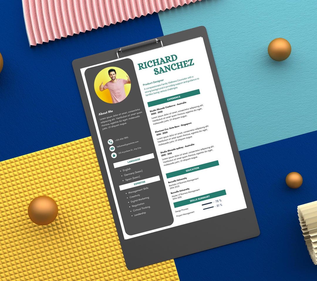 Editable Printable Product Designer CV Resume Template | Professional ...