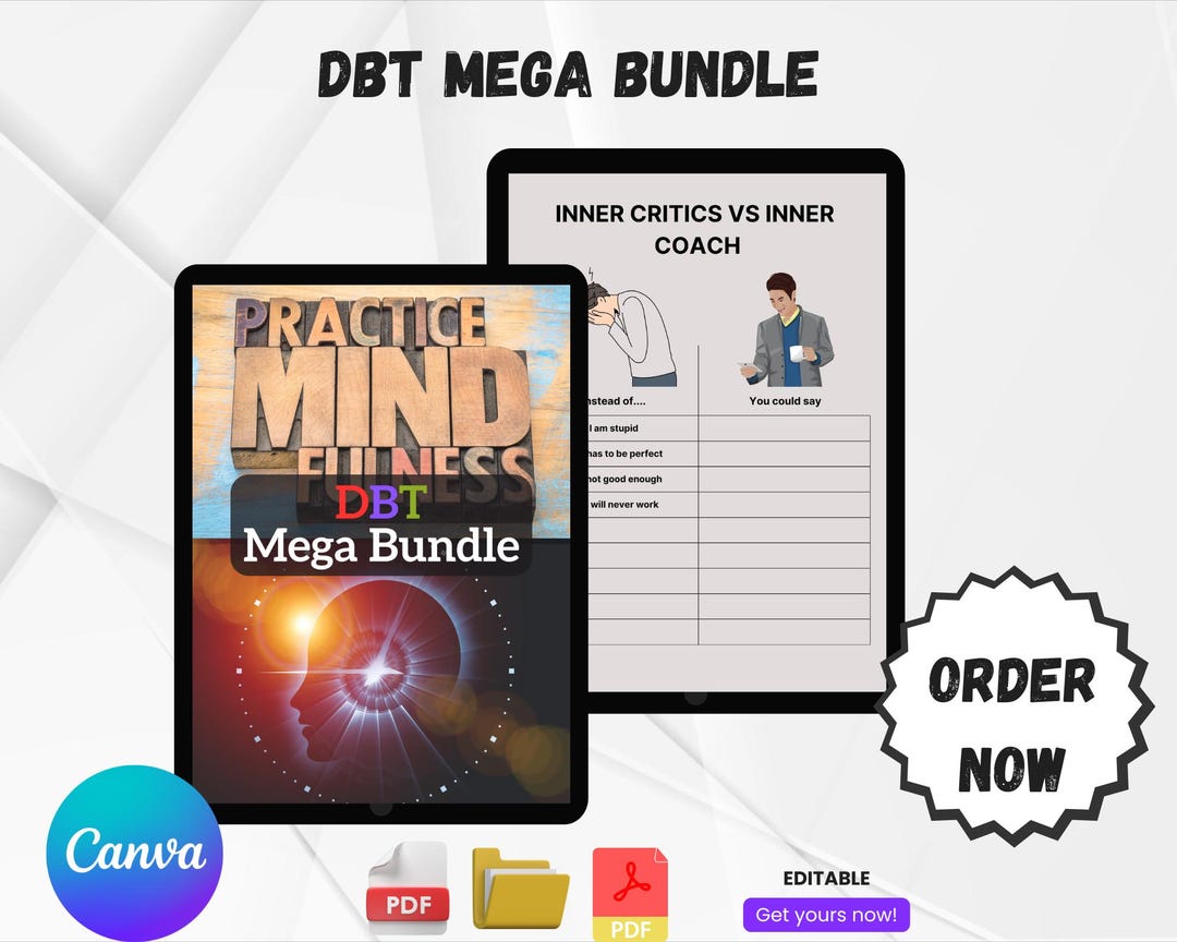 DBT Mega Bundle | Dialectical Behavior Therapy Worksheets and Tools ...