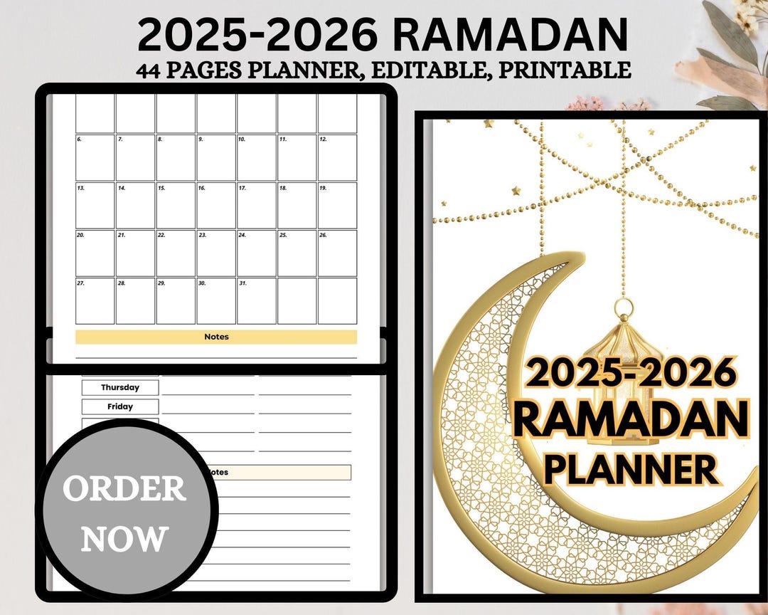 2025-2026 Ramadan Planner - Digital Islamic Planner for Fasting, Prayer ...