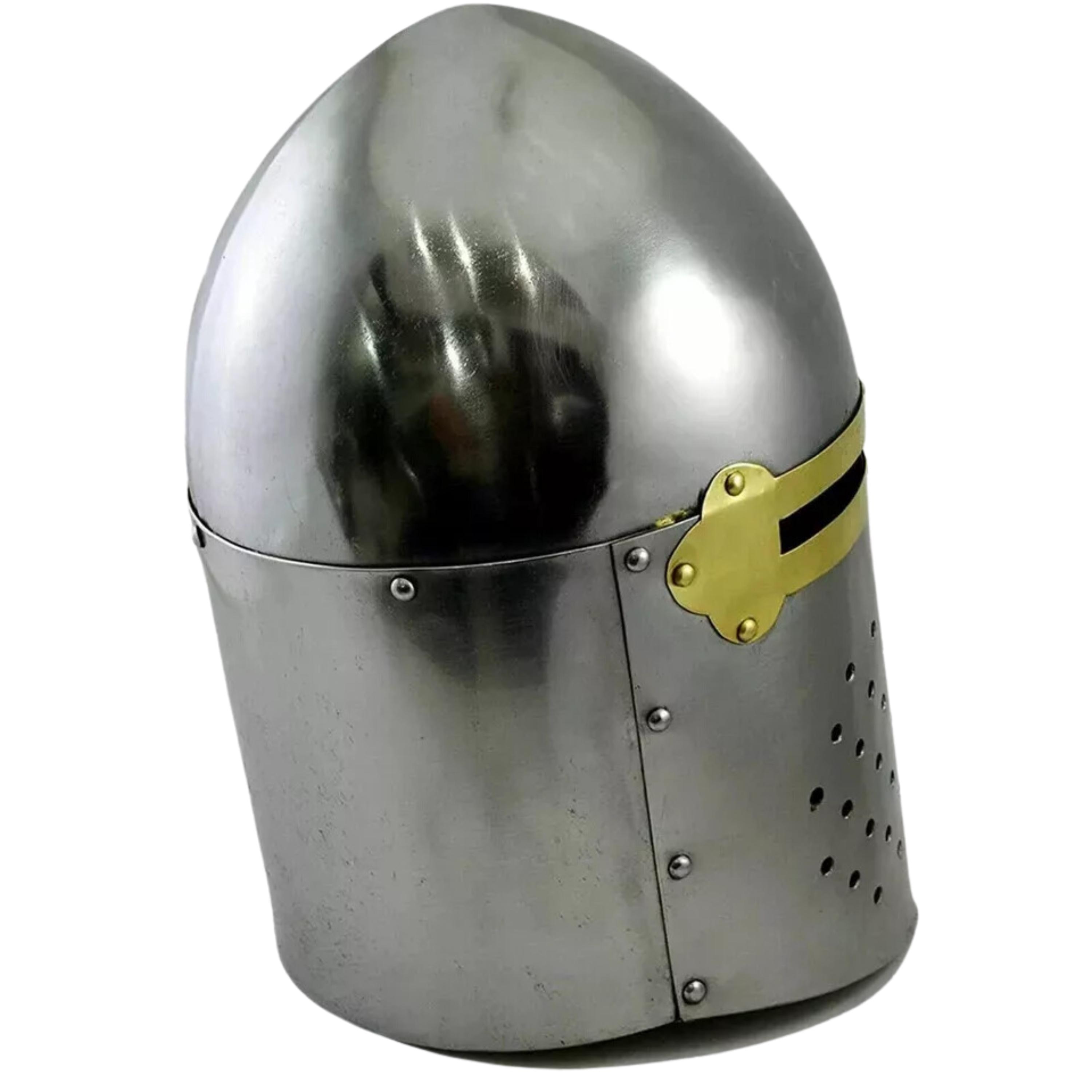Medieval Knight Armor Crusader Templar Sugarloaf Helmet Great Helm ...
