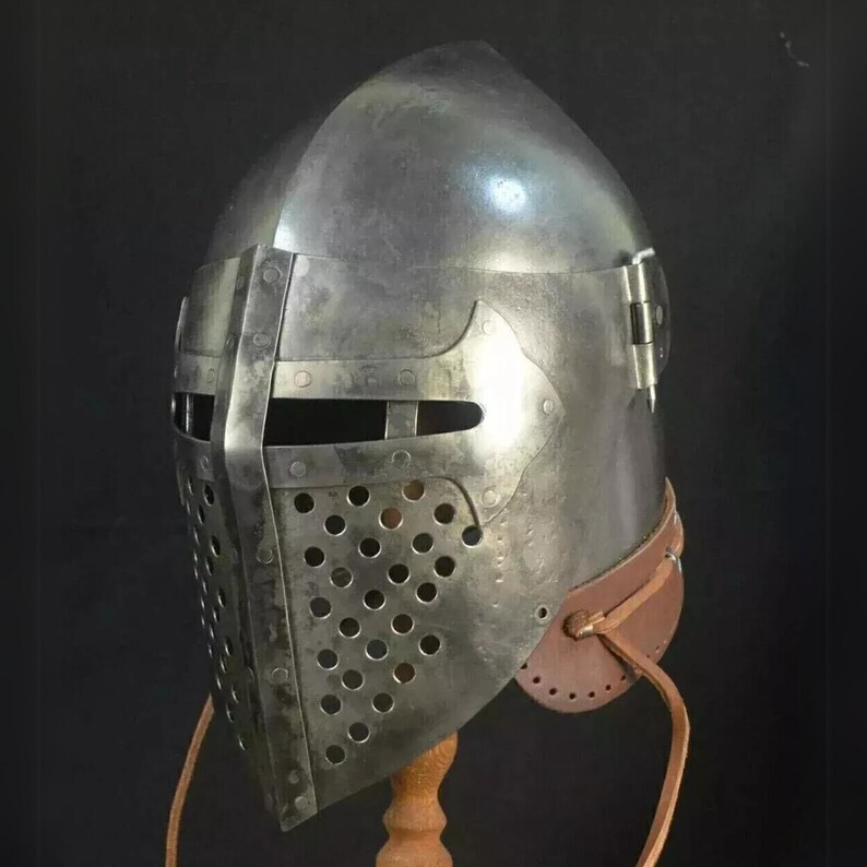 Medieval Bascinet Helmet | Armour Buhurt Helmet | Knight Battle Larp ...