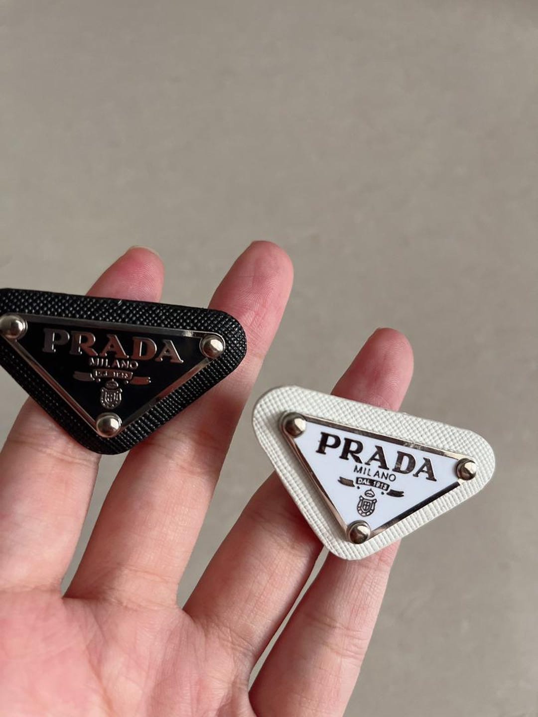 Prada Leather, Metal Brooch, Vintage Brooch Prada - Etsy