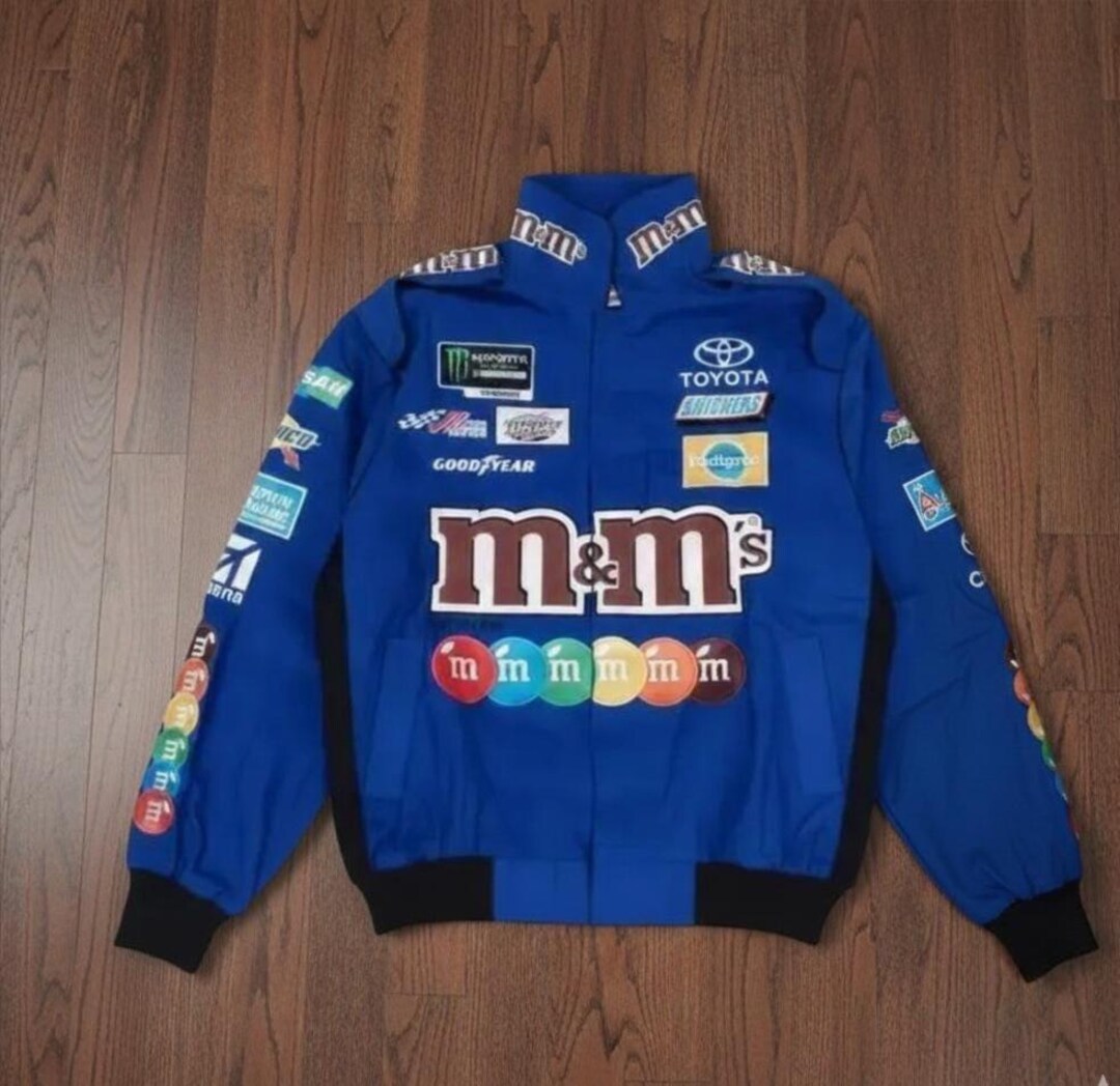 NASCAR Mnm’s Racing Jacket Blue Toyota Bomber Style Vintage Motorsport ...