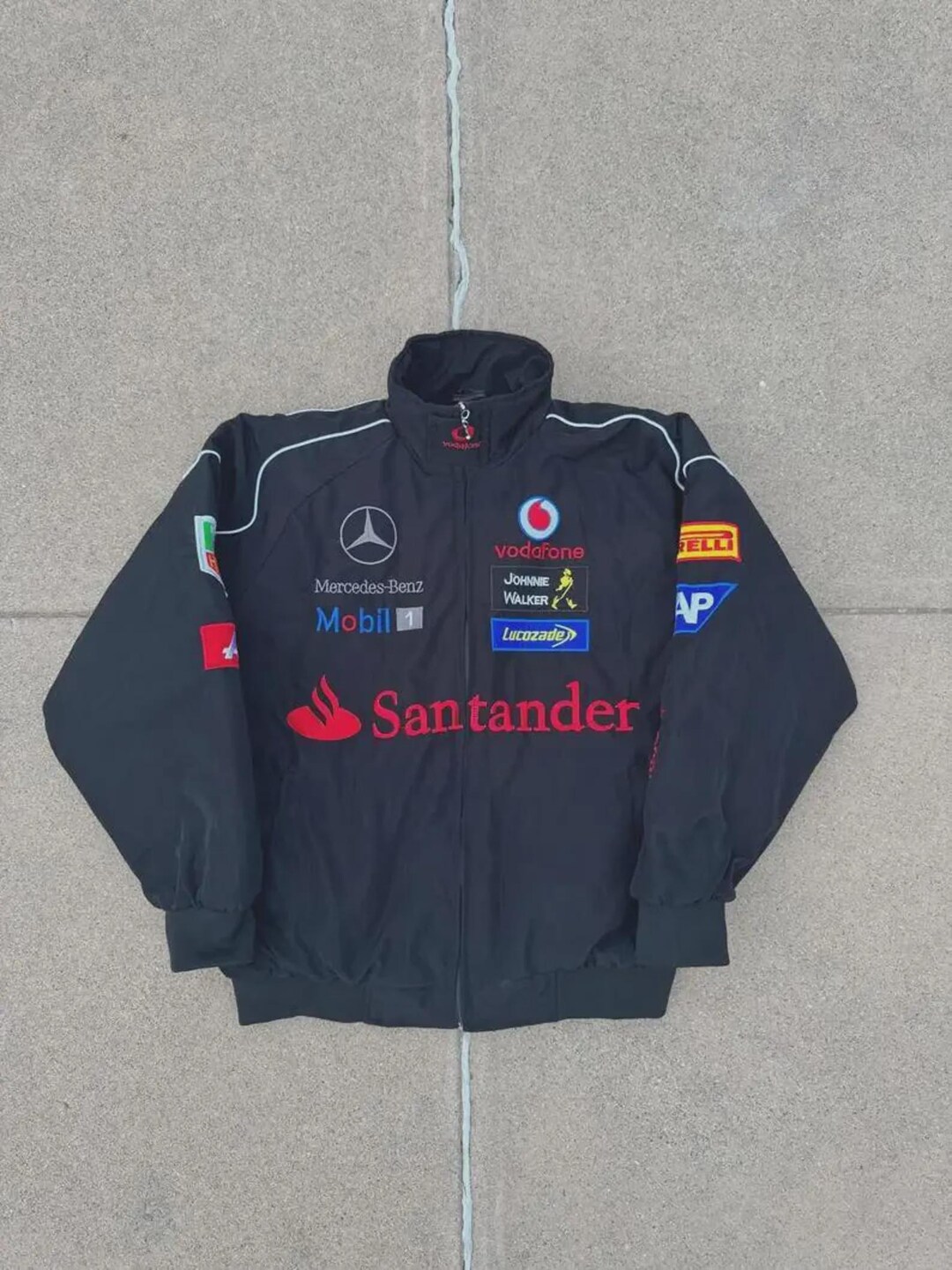 Vintage Mercedes AMG F1 Racing Jacket – Printed Sublimation Motorsport ...