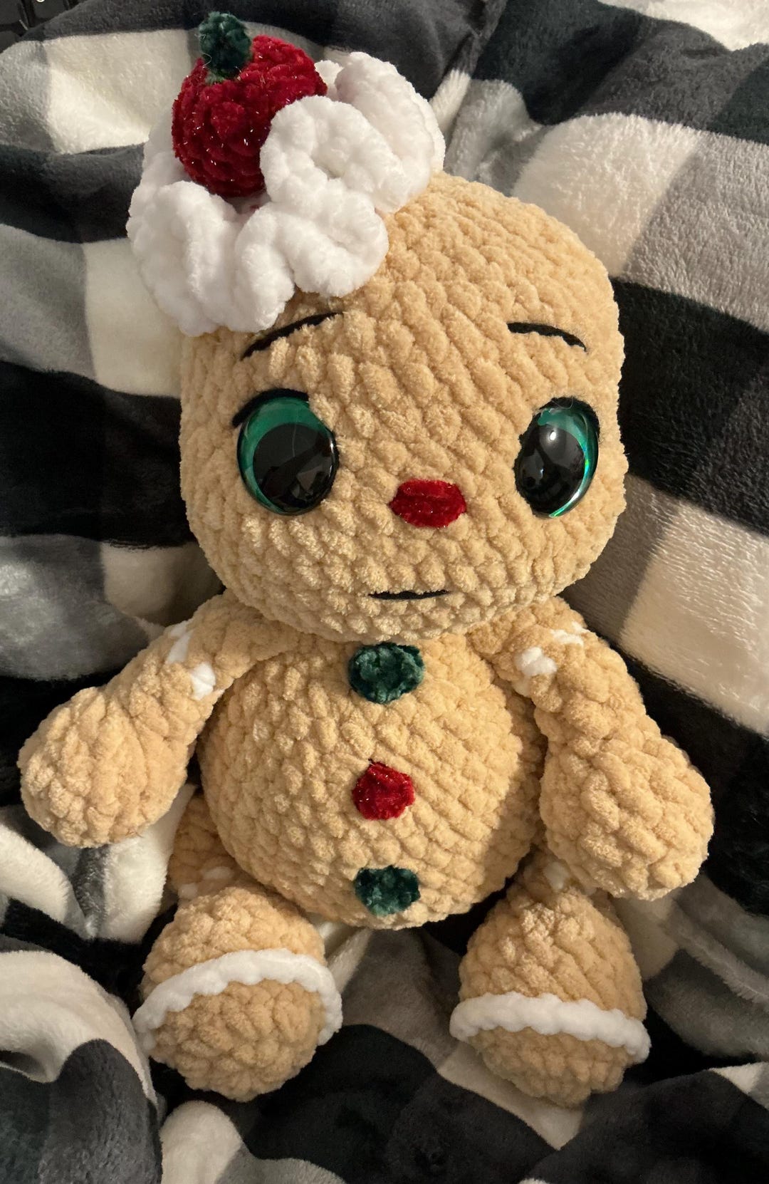 Gingerbread Crochet Pattern, Amigurumi Christmas Pattern, Gingerbread ...