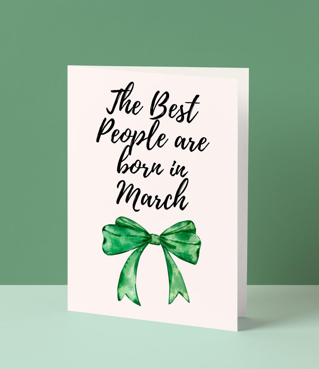 March Birthday Card for Her | Birthday Card | Birthday Card With Bows ...