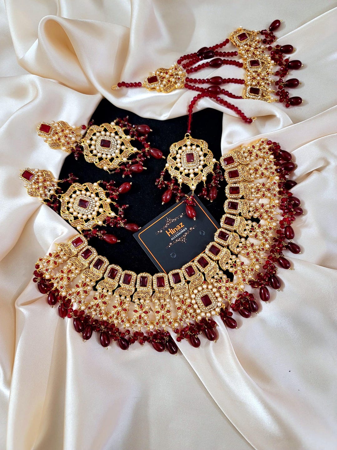 Bridal Noratan Embellished Guluband Set - Etsy