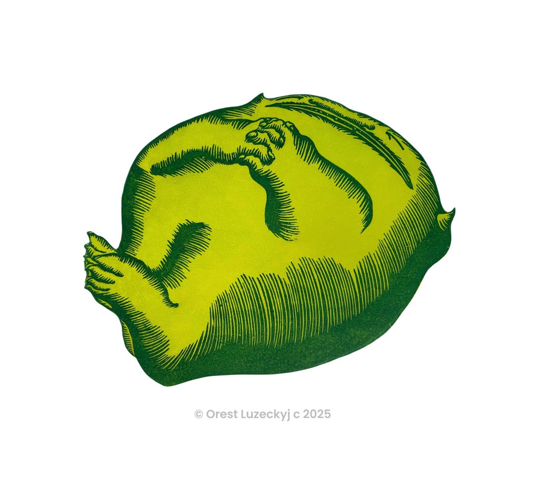 Sleeping Monster Woodcut - Etsy