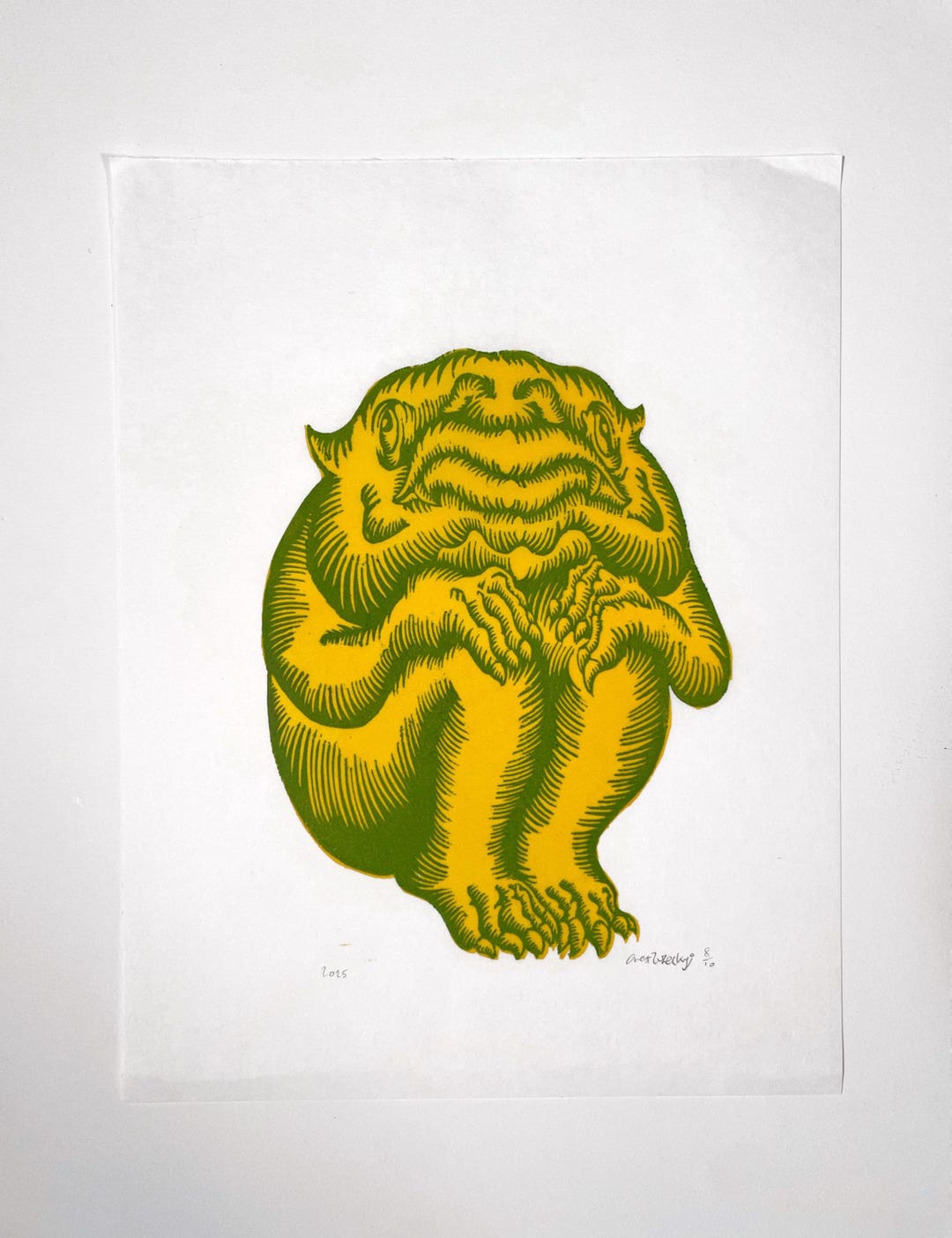 Sitting Goblin Woodcut - Etsy