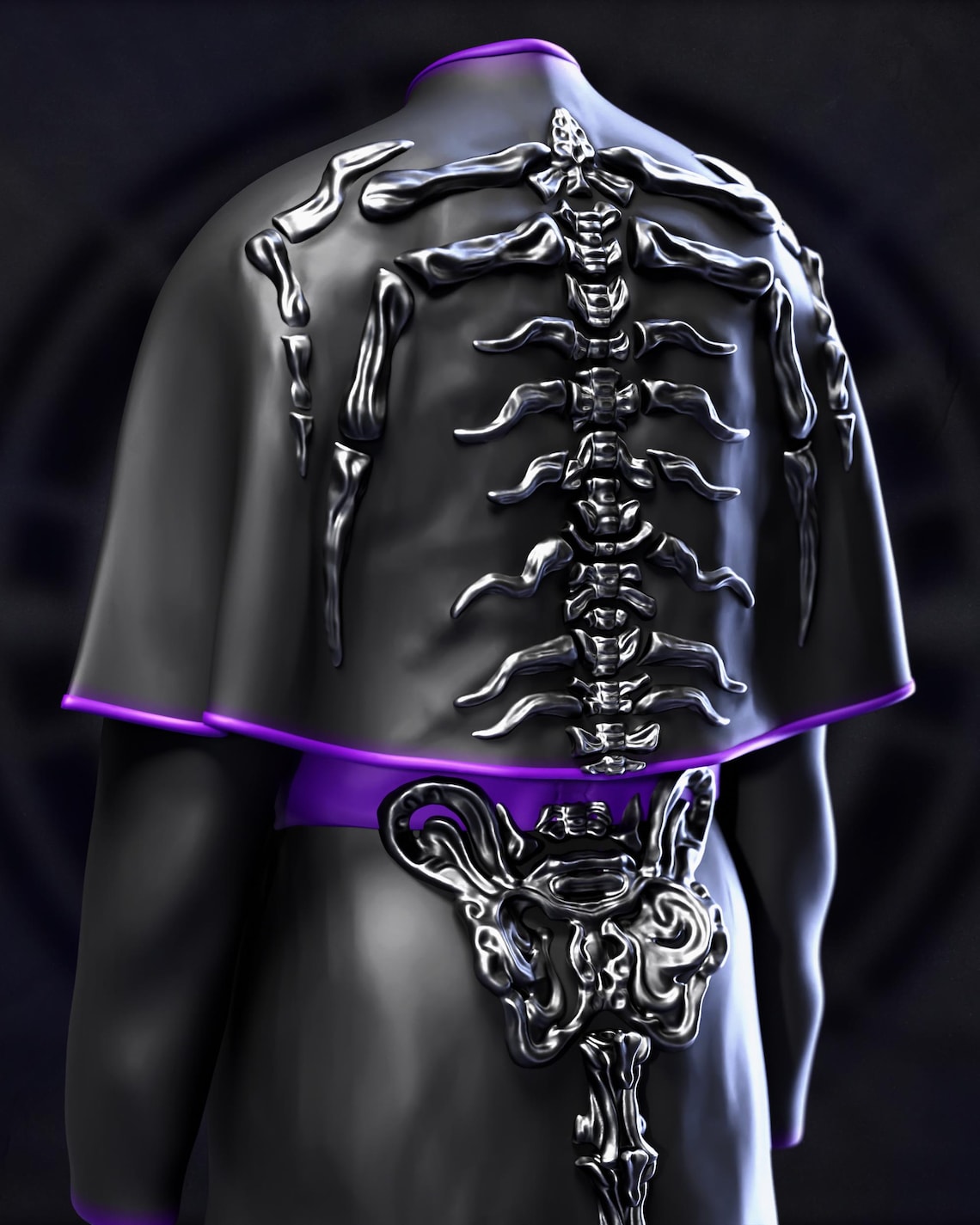 Bone Harness, Ghost BC Papa Perpetua Robe Spine, STL Files for 3d ...