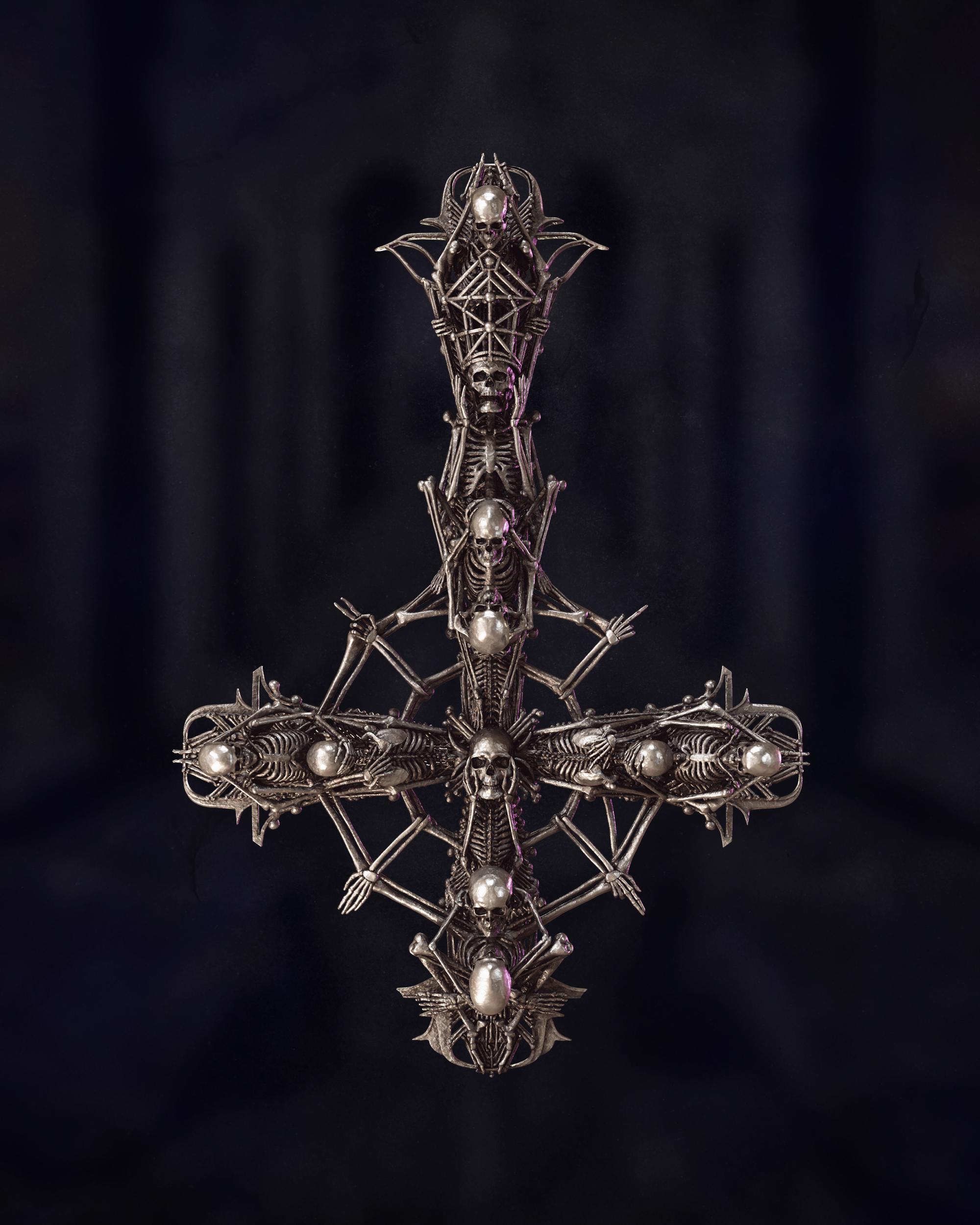 Skeleta Bone Grucifix, Ghost Papa V Perpetua, STL Files for 3d Printing ...