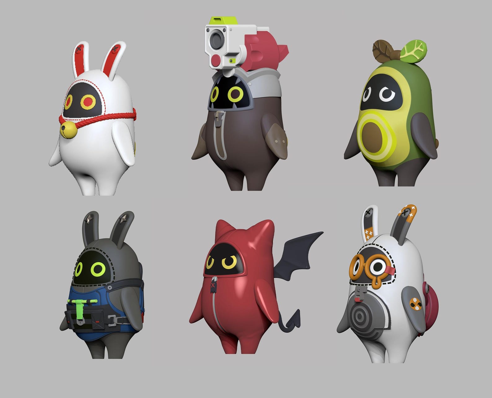 Bangboo 3D Models From Zenless Zone Zero, Set of 9 Bangboos for 3d ...