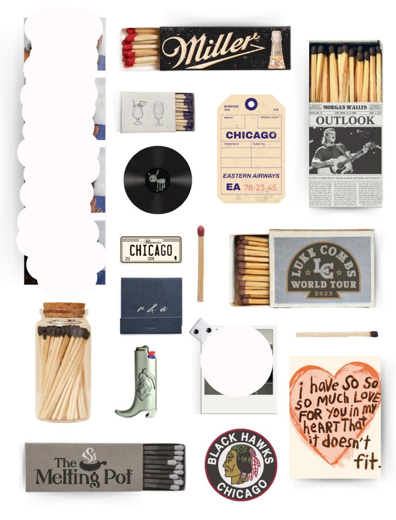 Custom Couple Matchbox Poster Set | Personalized Anniversary Gift ...