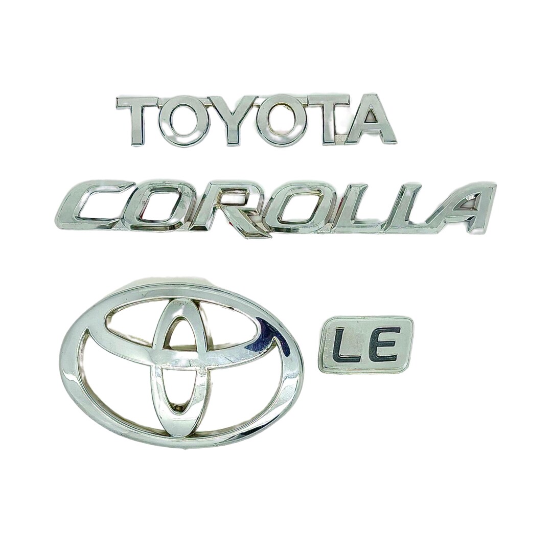 Toyota Corolla LE Rear Badge Emblems 2003-2008 | Handmade ABS Plastic ...